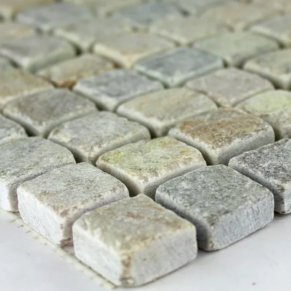 Mosaic Tiles Natural Stone Quartzite Beige Mix