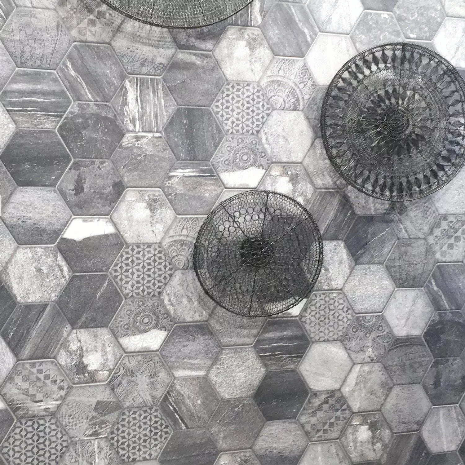 Sample Hexagon Floor Tiles