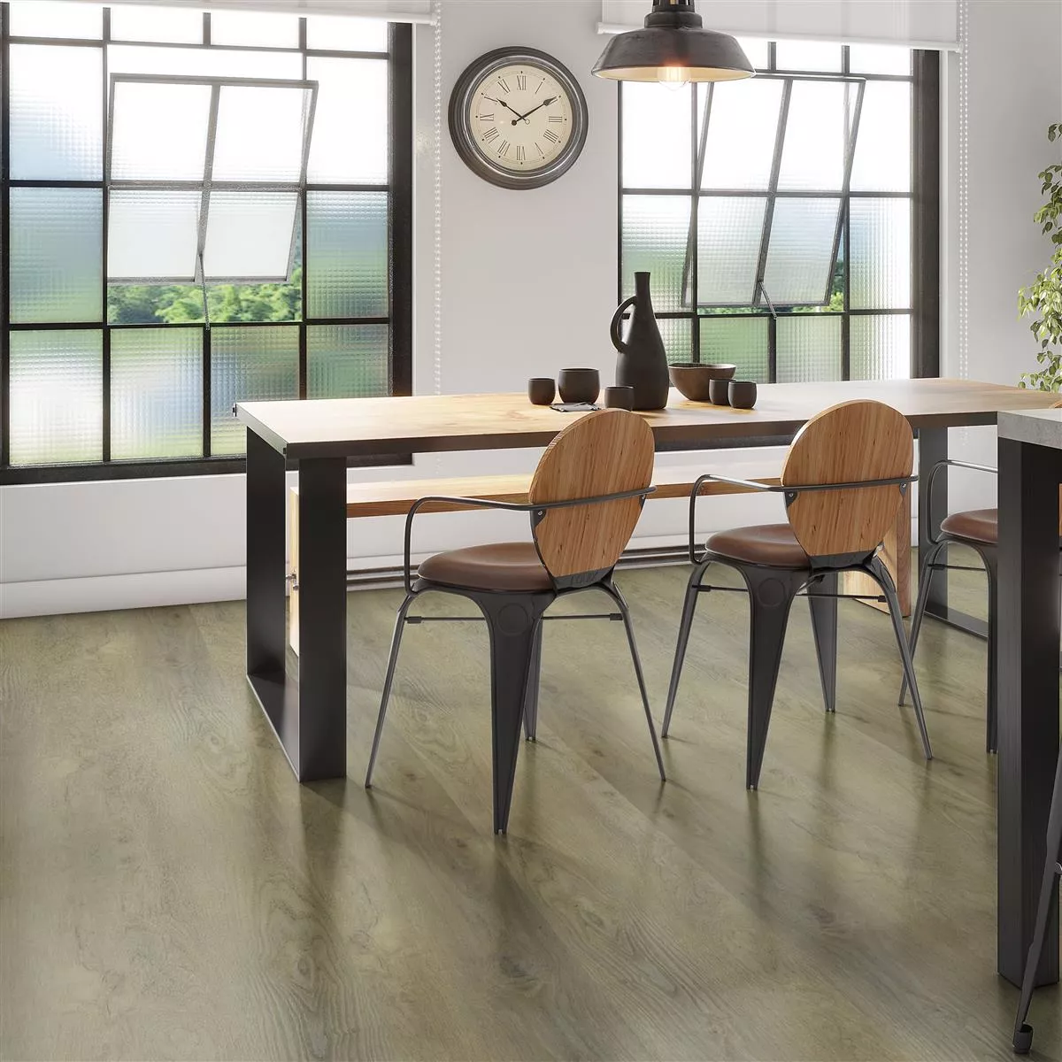 Vinyl Floor Tiles Adhesive Vinyl Newcastle 23,2x122,7cm Sand